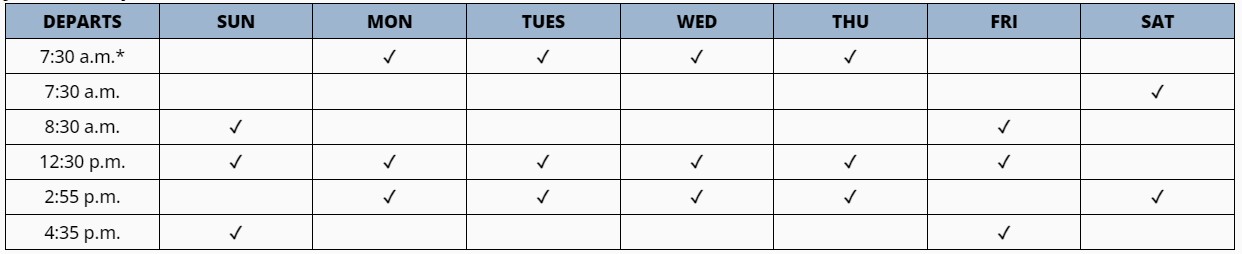 Schedule & Fares | Catalina Express